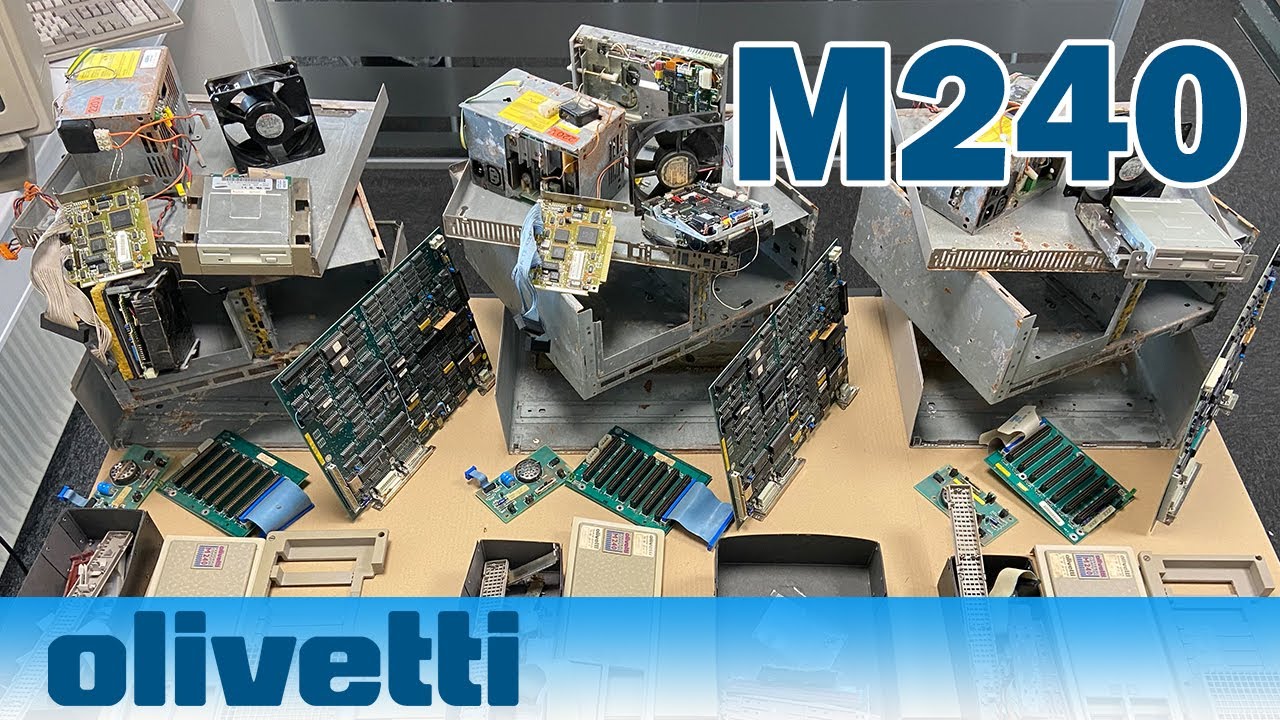 Olivetti M240 8086 - 3 x Rusty Computers - Part 2 - Disassemble - YouTube