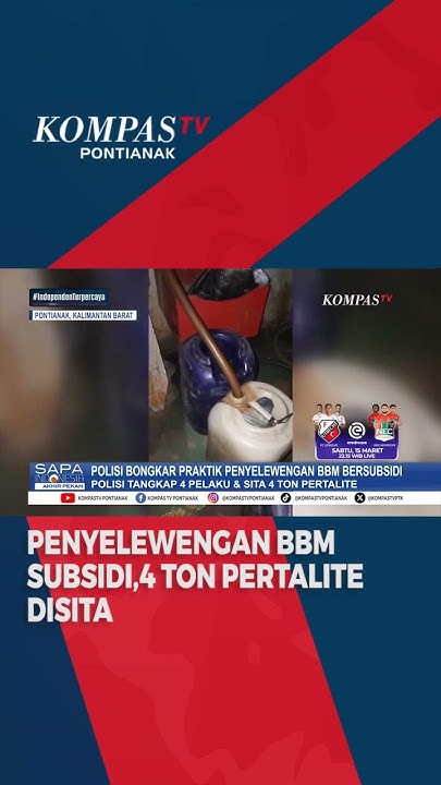 Polisi Bongkar Praktik Penyelewangan BBM Subsidi, 4 Ton Pertalite Disita #shorts - YouTube