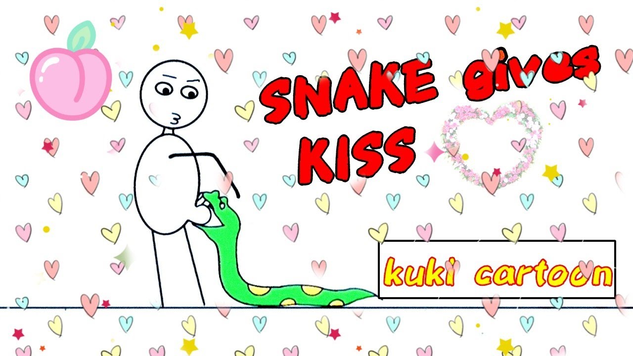 𝗦𝗡𝗔𝗞𝗘 𝗕𝗜𝗧𝗘𝗦 𝗢𝗡 𝗕𝗨𝗧𝗧!| snake kiss | comedy animation | kuki cartoon ...
