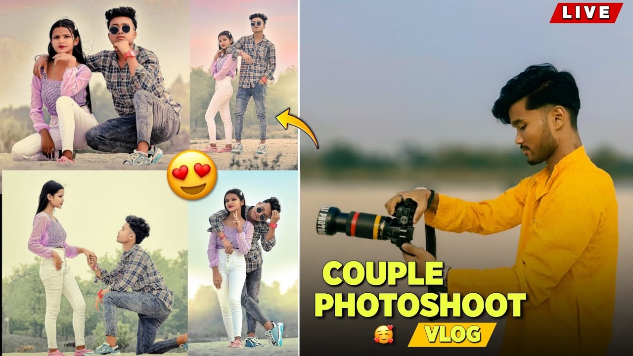 Couple Photoshoot Vlog_ Photo Pose💞 Couple 😍 Live 2024 & Nikon 5300D ...
