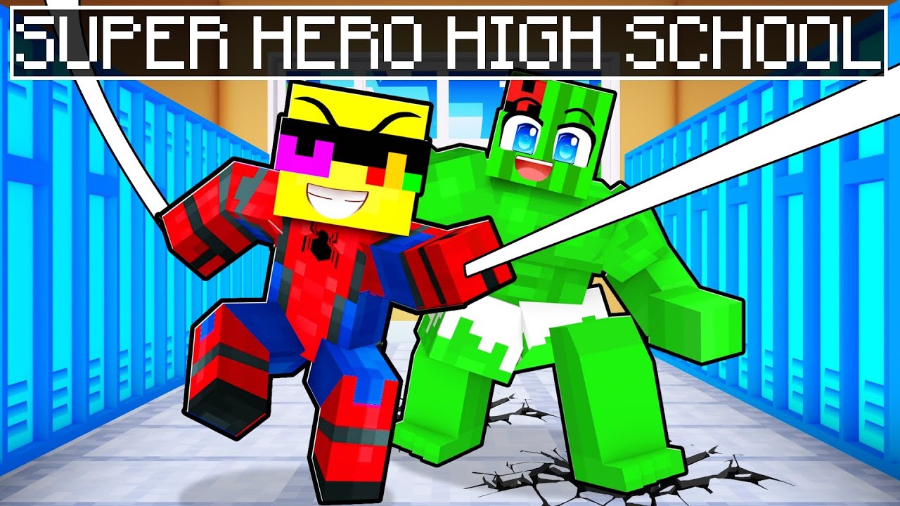 Sunny Goes to SUPERHERO SCHOOL in Minecraft! - YouTube
