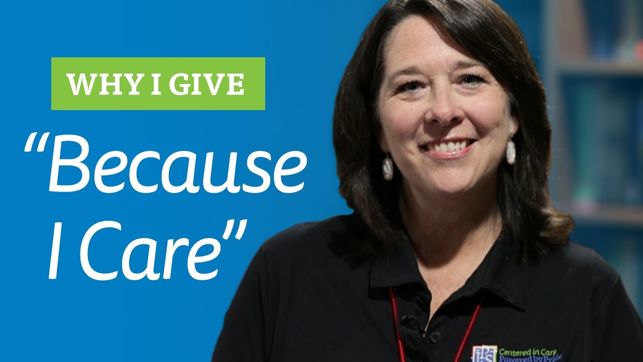 I Give Because I Care: Kim Pinter - YouTube