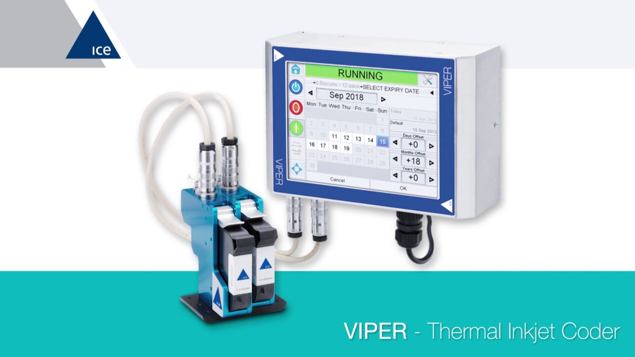 ICE Viper thermal inkjet printer - YouTube