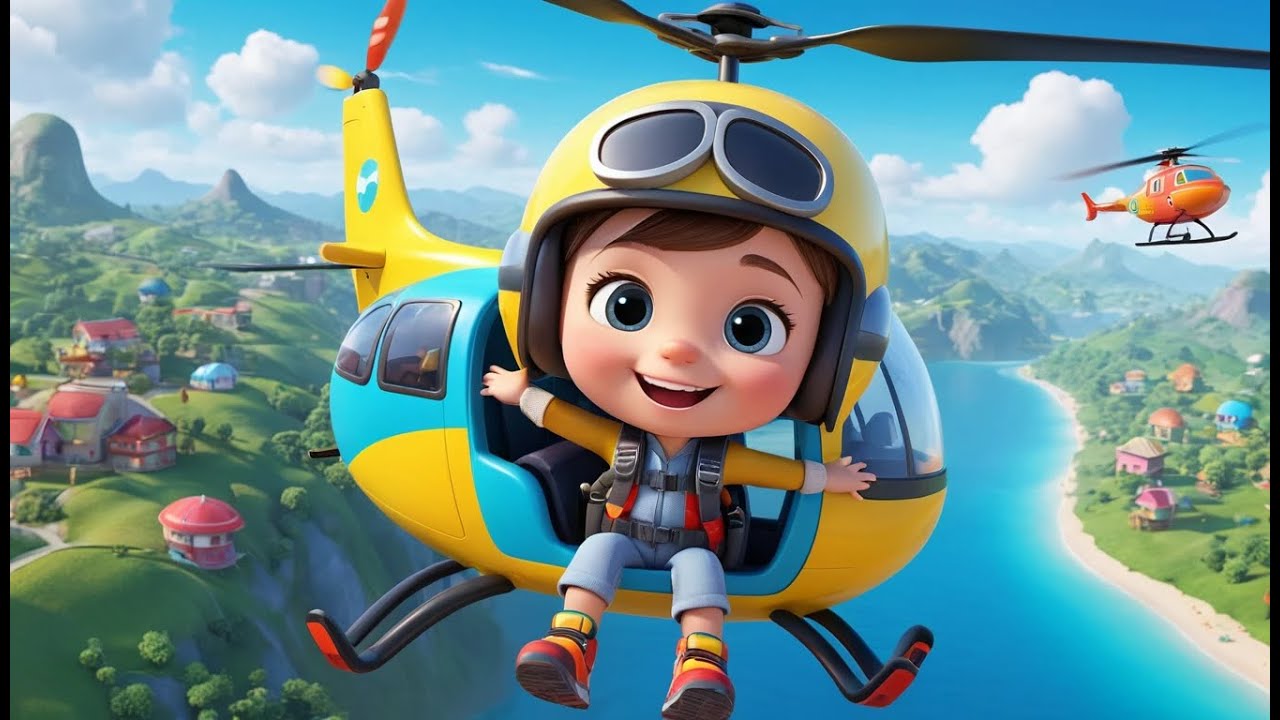 Helicopter Spins in the Sky | Whirly Whirly Air Adventure Song for Kids ...