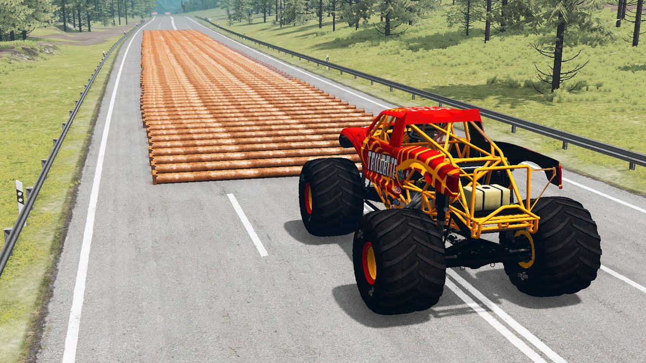 Car Vs 110 Power Poles, Ô tô và 110 cây cột điện - BeamNG Drive.024 ...