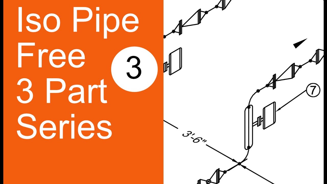 Iso pipe ACAD dimensions. text and bubbles - YouTube