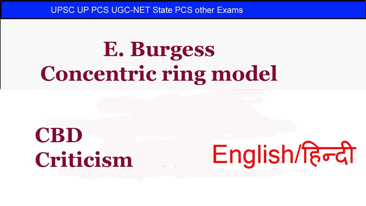 A concentric ring model of E. Burgess |Population and Settlement ...