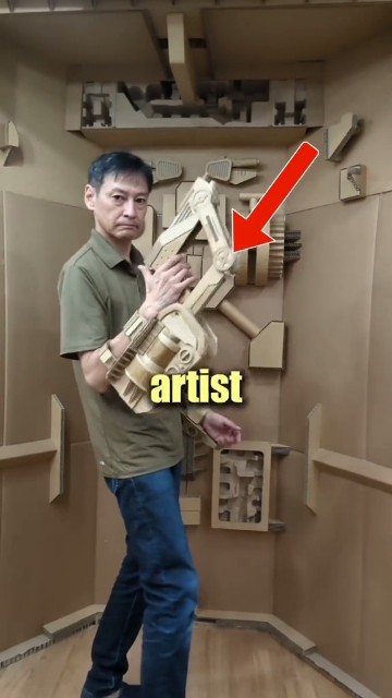 A cardboard artist who made superheroes gadgets - YouTube