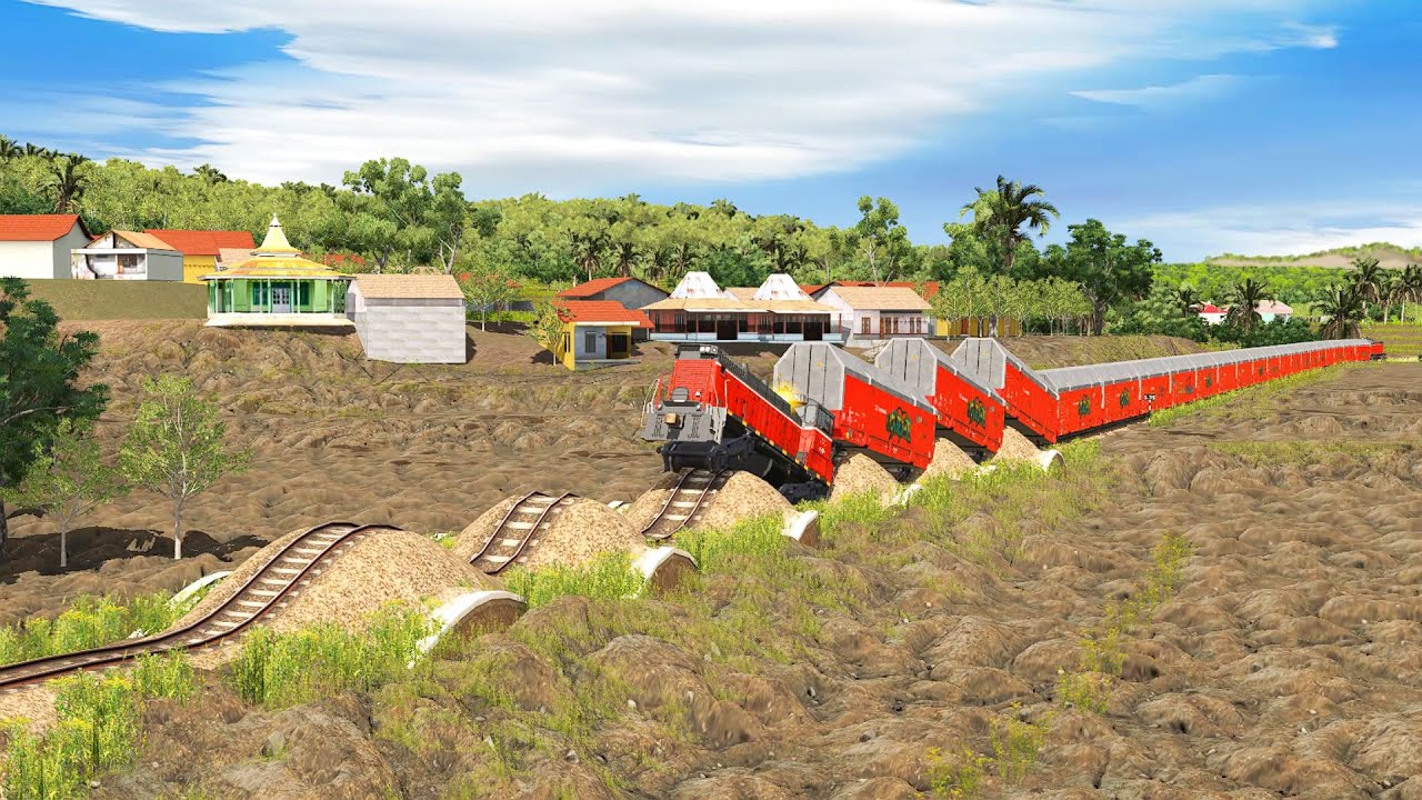 4️⃣Corrugated Railway Tracks🚦4 Train Shaking🚦Rel Kereta Api ...