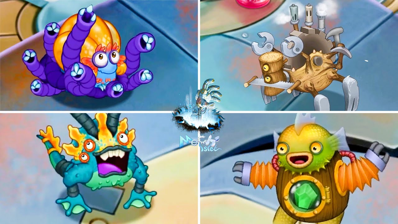 Mech Islet - All Monster Sounds & Animations - Full Song (My Singing ...