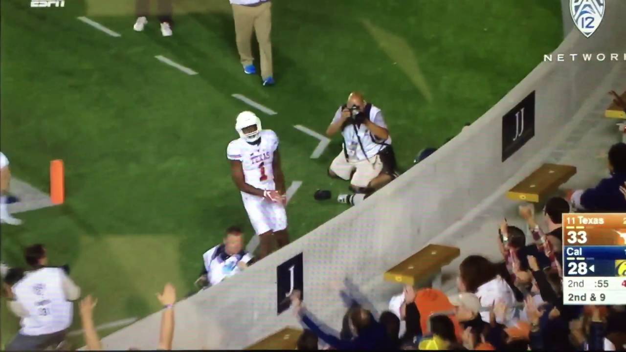 Horns Down | Cal WR Chad Hansen TD celebration - YouTube