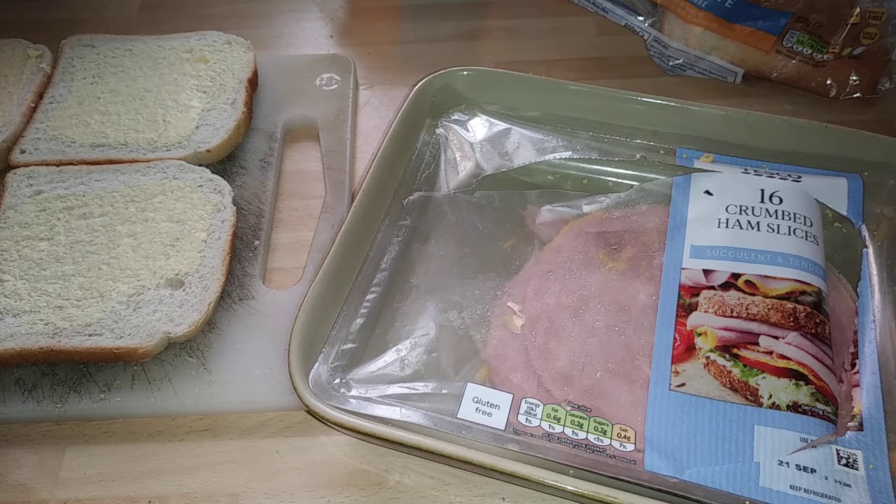 Tesco 16 crumbed Ham slices succulent & Tender review - YouTube