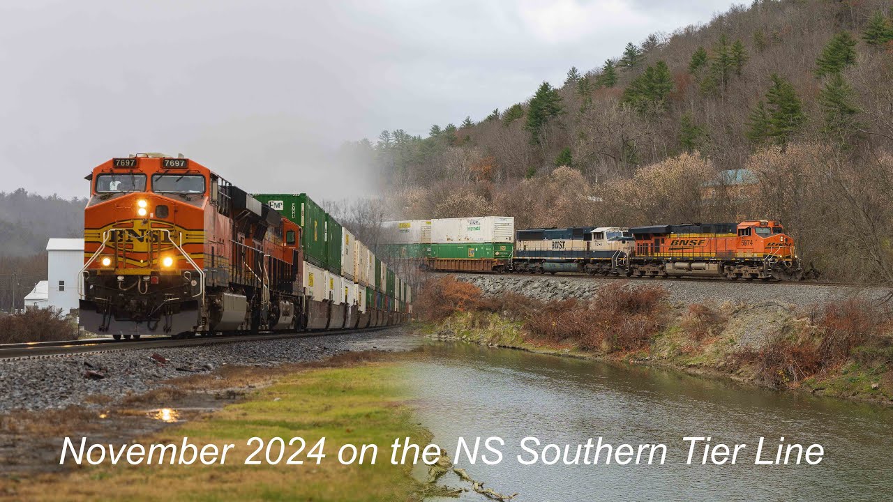 [4K] November 2024 on the NS Southern Tier Line - YouTube