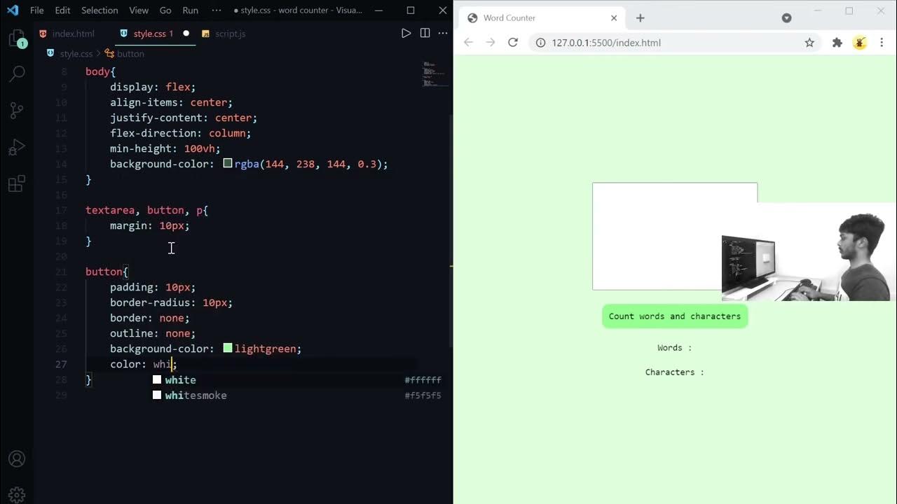 Word Counter | HTML CSS JavaScript | Beginner JavaScript Project. - YouTube