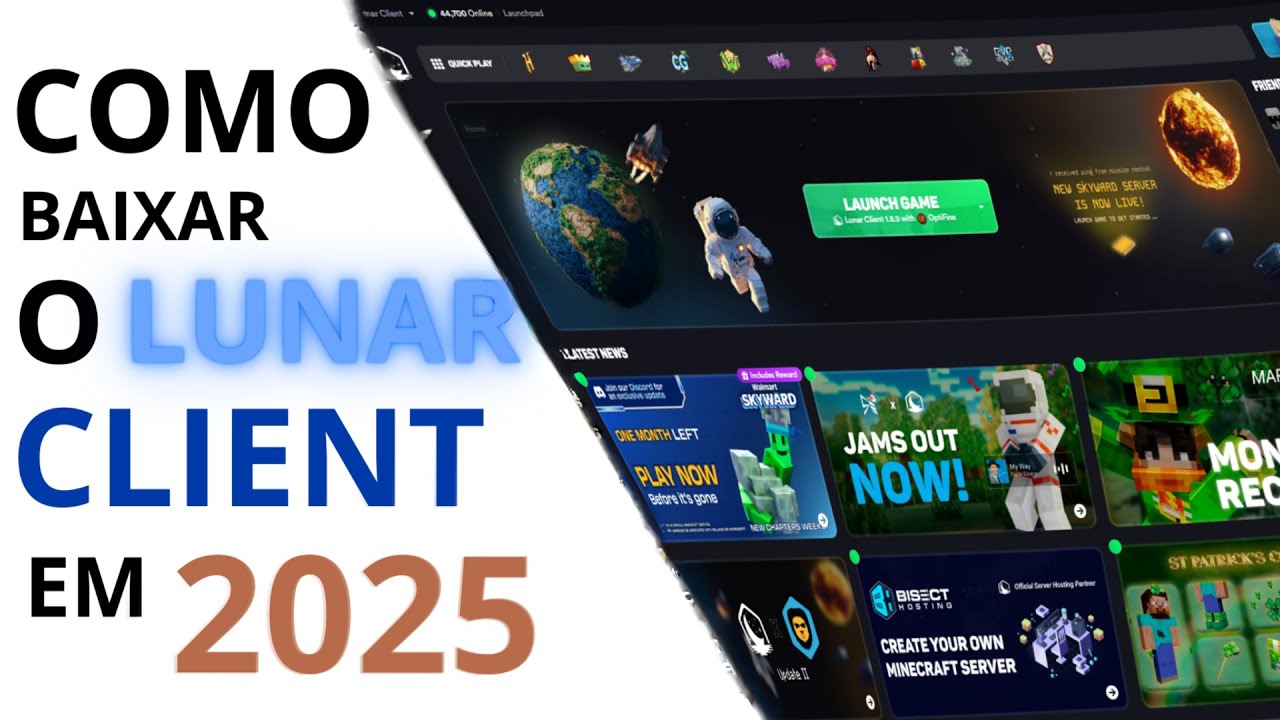 como BAIXAR e LOGAR no LUNAR CLIENT em 2025! - YouTube