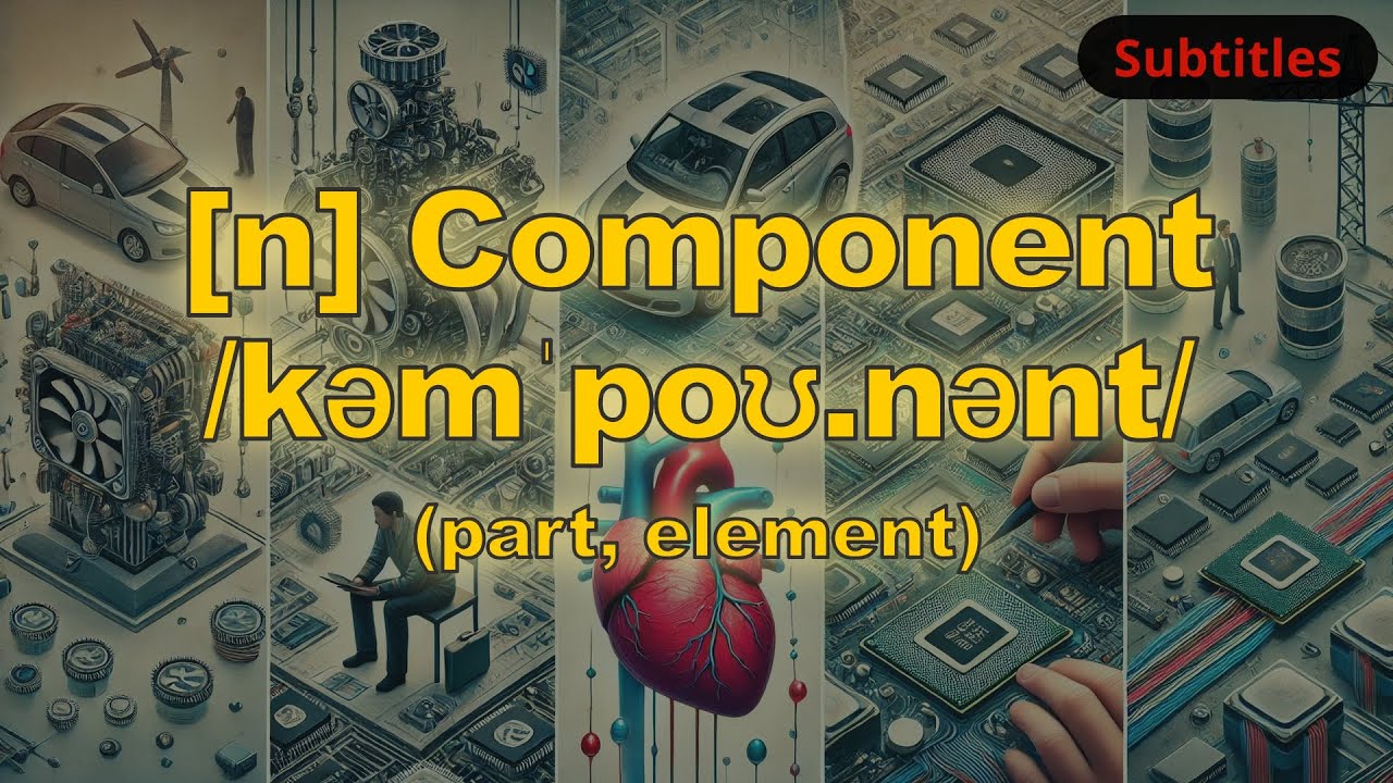 [n] Component meaning (part, element) with 5 examples - YouTube