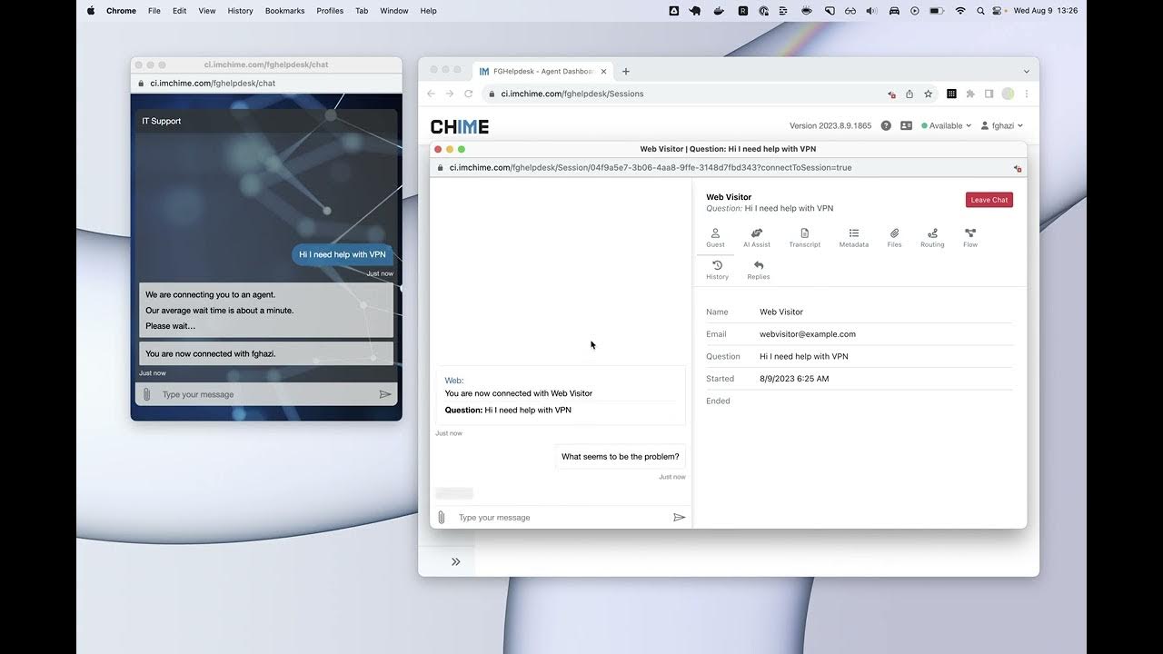 New Chime V5 Agent Assist AI Feature - AI Suggestions for Service Desk Agents - Azure OpenAI ...