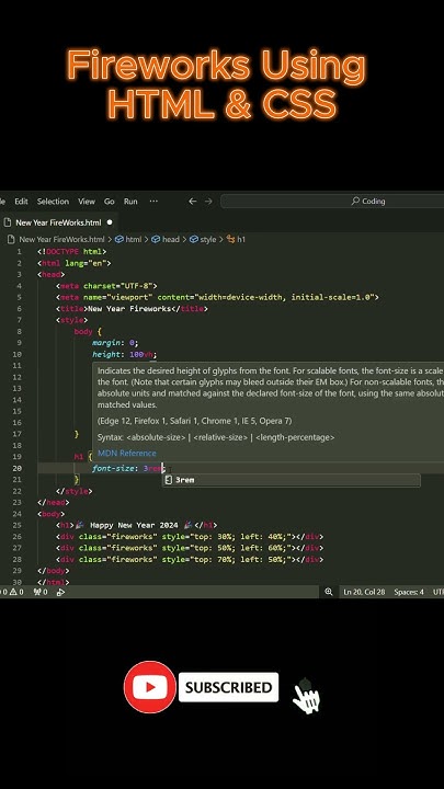 Creating Fireworks Animations with HTML & CSS - YouTube