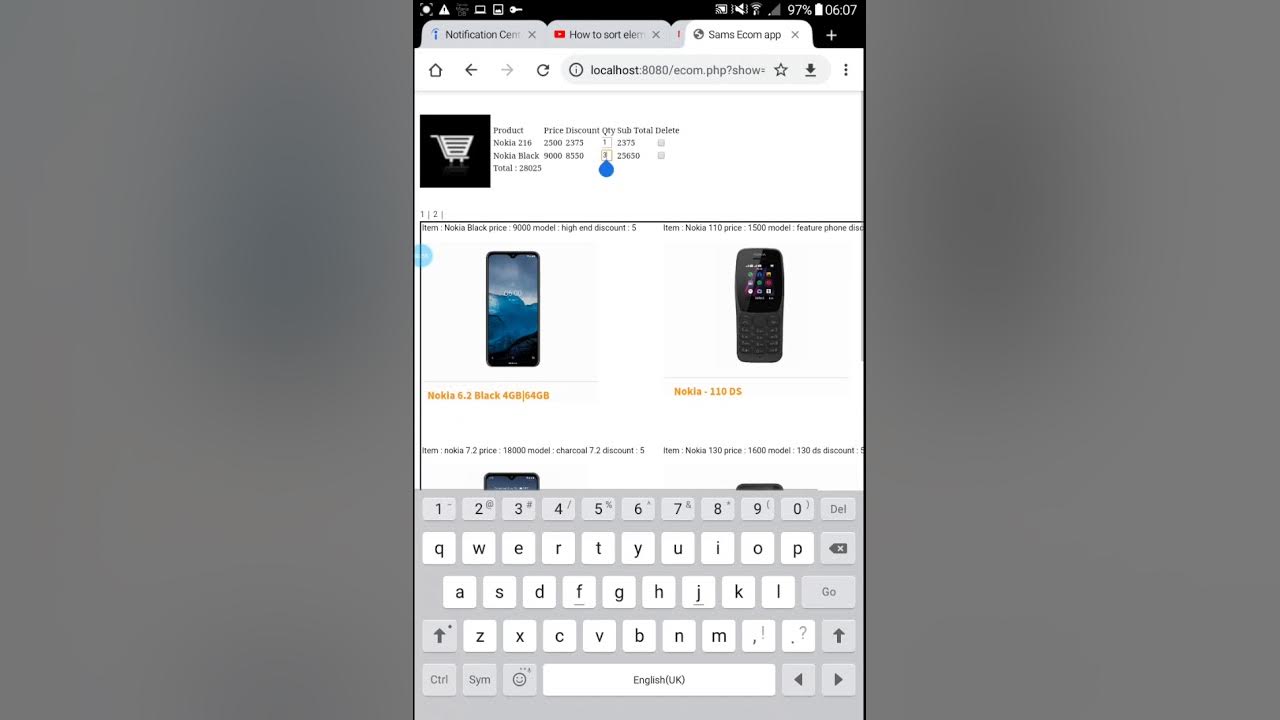 Ecom app demo contd... - YouTube