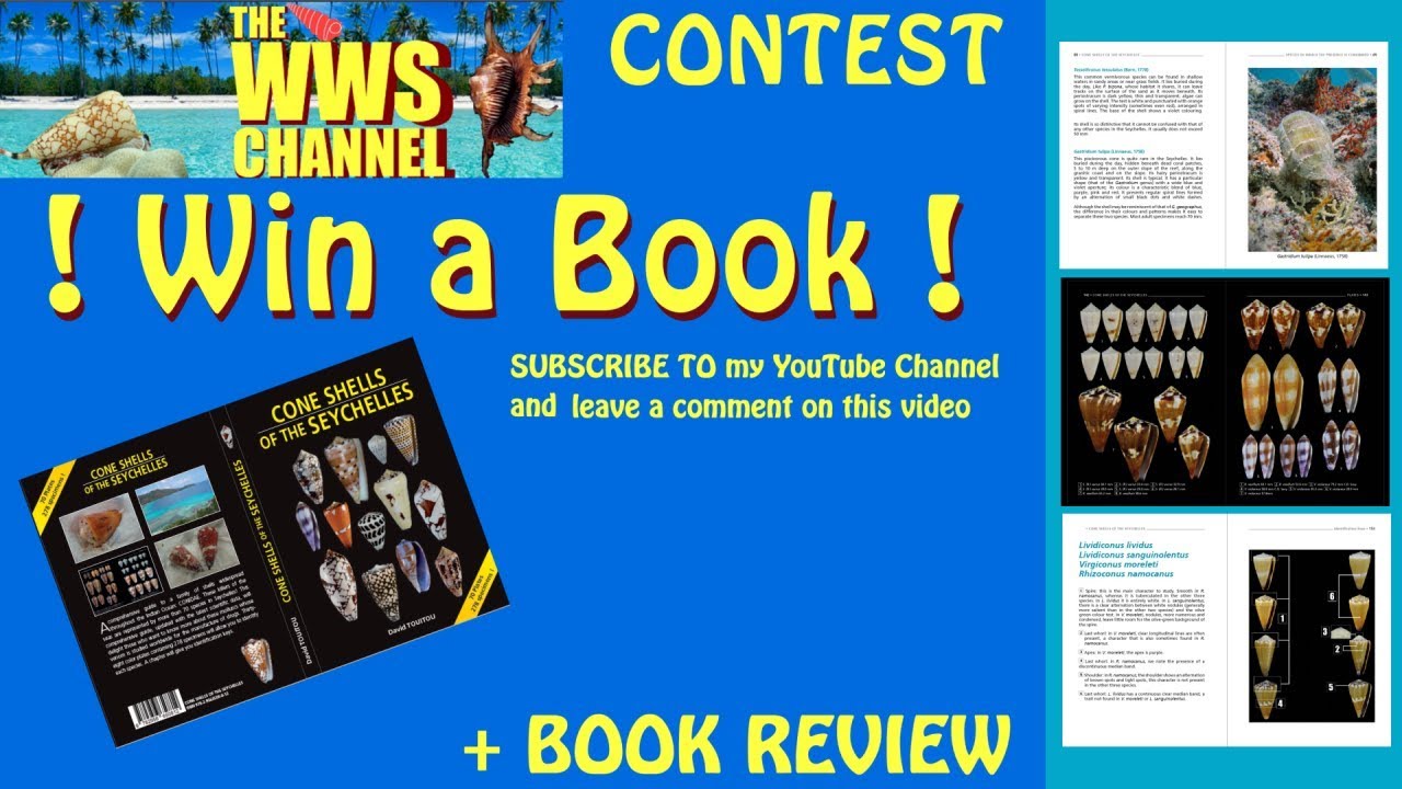 Cone shells of the Seychelles Giveaway & Book review. Contest : Win a ...