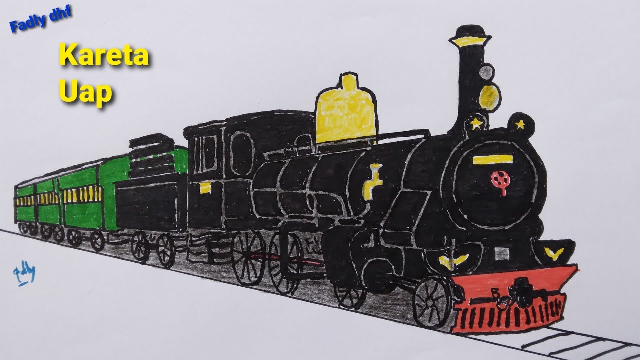 Kereta Uap Menggambar Lokomotif Kereta Youtube