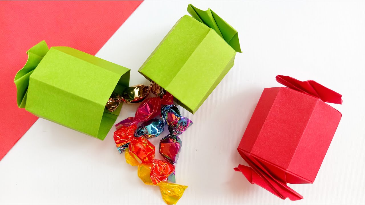 Create a Beautiful Origami Candy Box | Unique Paper Craft Idea | Step ...