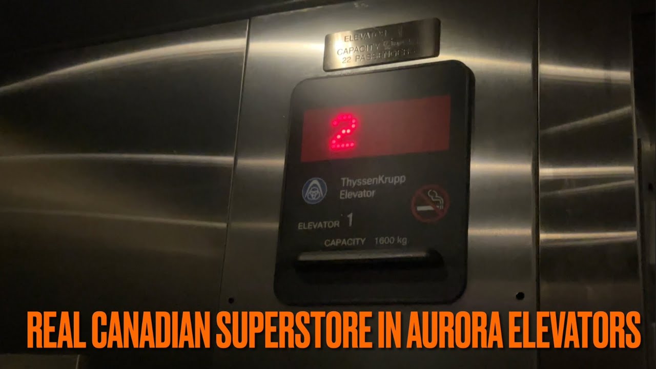 Dark ThyssenKrupp Aurora Hydraulic Elevator at the Real Canadian Superstore in Aurora - YouTube