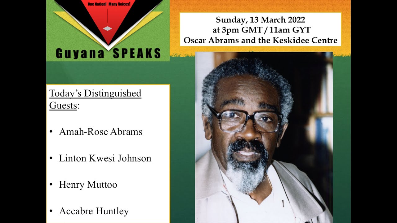 Guyana SPEAKS: Oscar Abrams (1937-1996) and the Keskidee Centre - YouTube