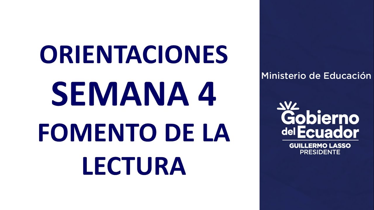 Semana De Fomento A La Lectura Semana 4 Youtube