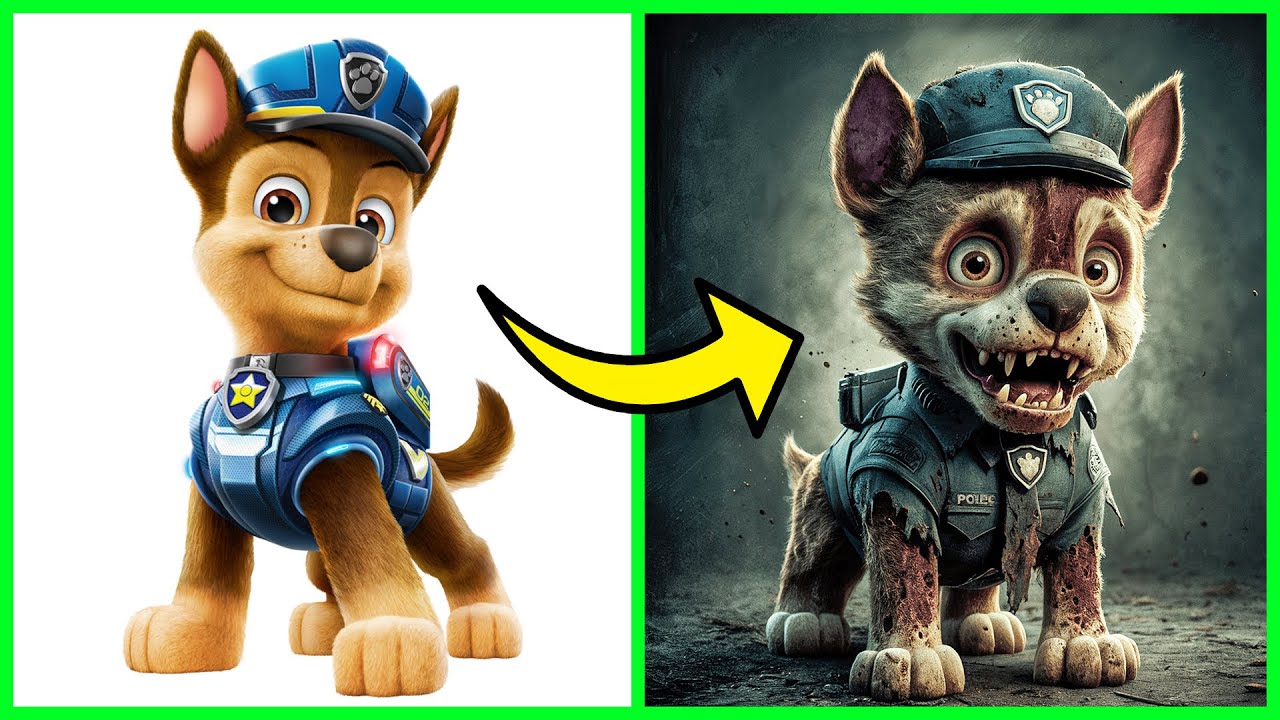 PAW PATROL as Realistic ZOMBIE - All Characters - YouTube