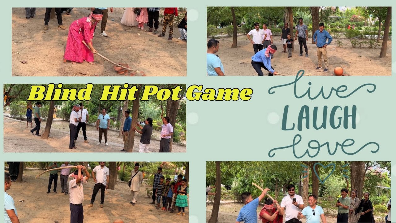 Funny & Entertaining Game|| Blind Hit Pot Breaking Game || Blind Game ...