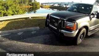 3m Certified 3M matte black carwrap Ford Excursion by FLORIDACARWRAP.COM