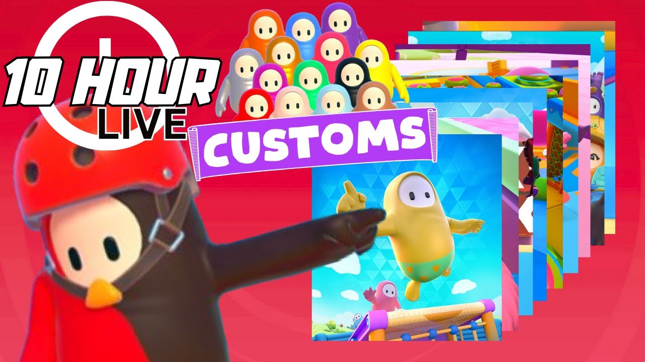 FALL GUYS CUSTOMS 10 HOUR LIVE - YouTube