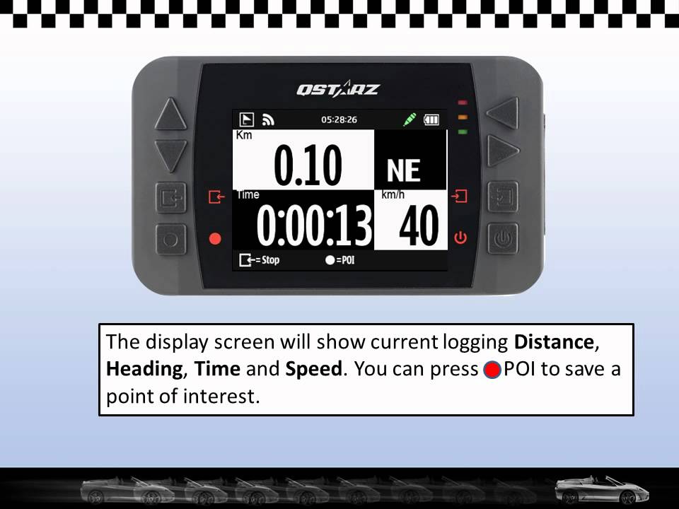Q6000 v1.01.00 GPS logger display screen - YouTube