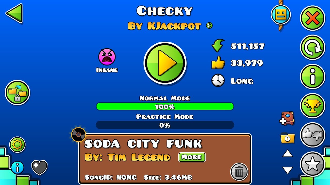 checky by kjackpot geometry dash - YouTube