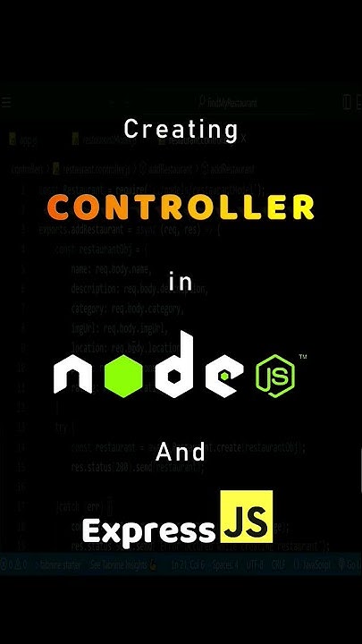 Creating controller in nodejs and express.js #nodejs #expressjs #mongodb #webdevelopment - YouTube