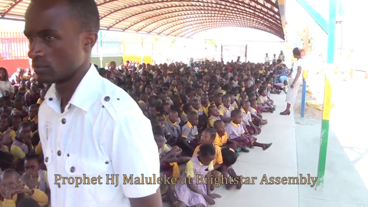 Prophet HJ Maluleke visits Brightstar Combined school in Giyani - YouTube