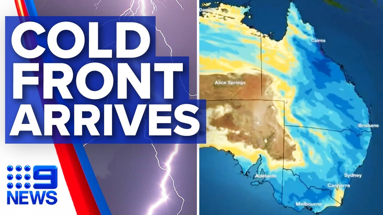 Wild storms lash Australia's south as cold front arrives | Nine News ...