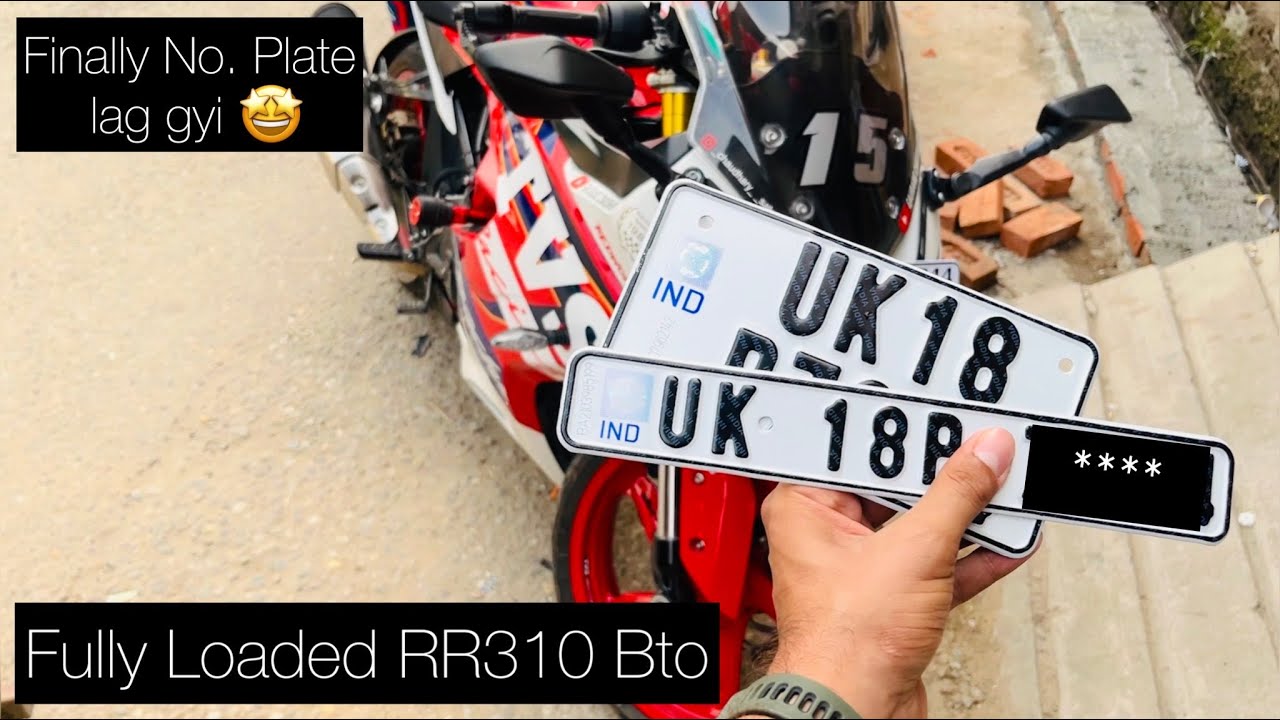 Fully loaded TVS Apache RR310 Bto | High-Security-Registration-Plate ...