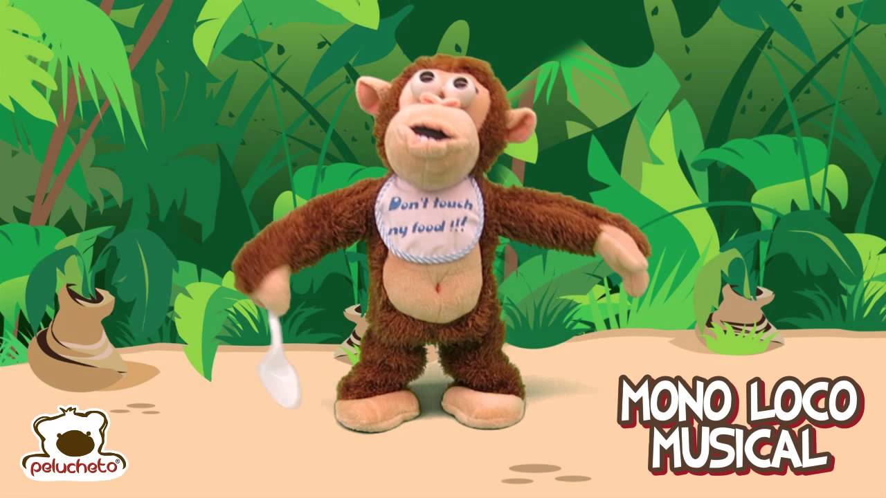 Mono Loco Musical 28 cm. Con Movimiento - YouTube