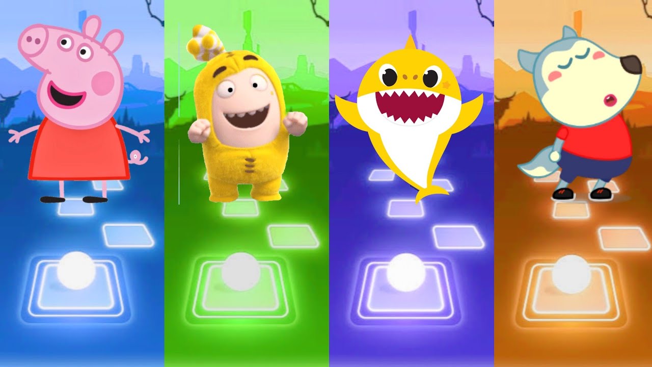 PEPPA PIG 🆚 ODDBODS BUBBLES 🆚 BABY SHARK 🆚 WOLFOO || COFFIN DANCE 🎶🎯🪩 ...