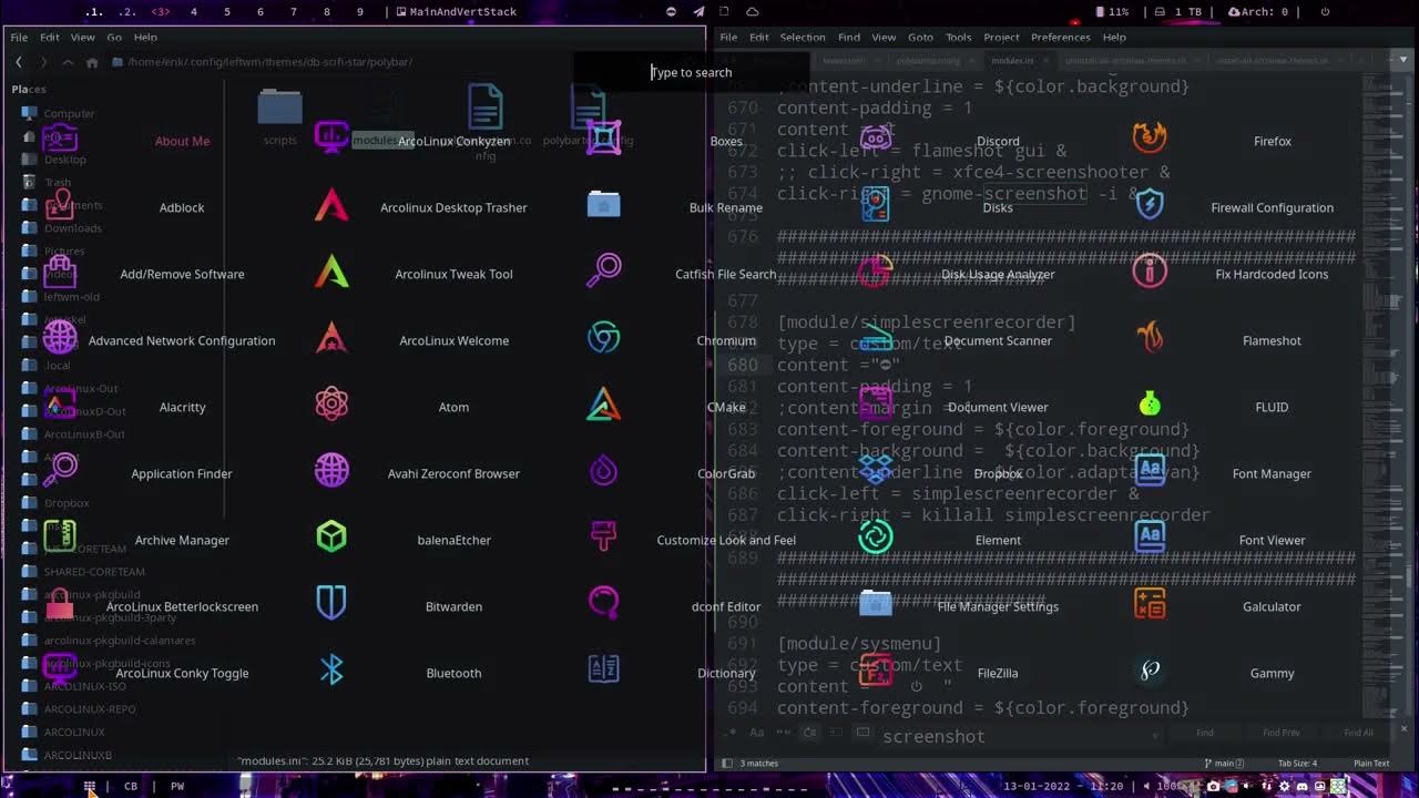 ArcoLinux : 2576 Adding a module to polybar - any TWM that uses polybar - now on Leftwm - YouTube