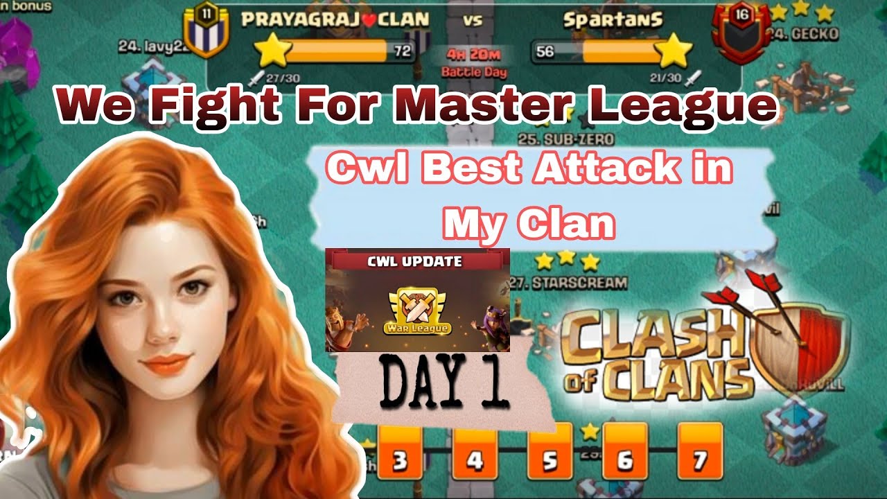 We Fight For Master League Cwl Day1 Attack Strategy in Clan #coc # ...