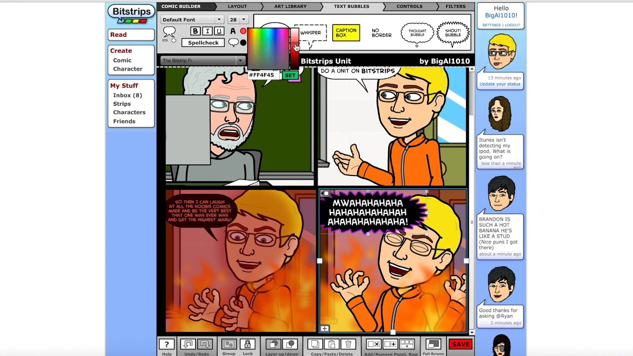 Bitstrips Unit | Speed Comic - YouTube