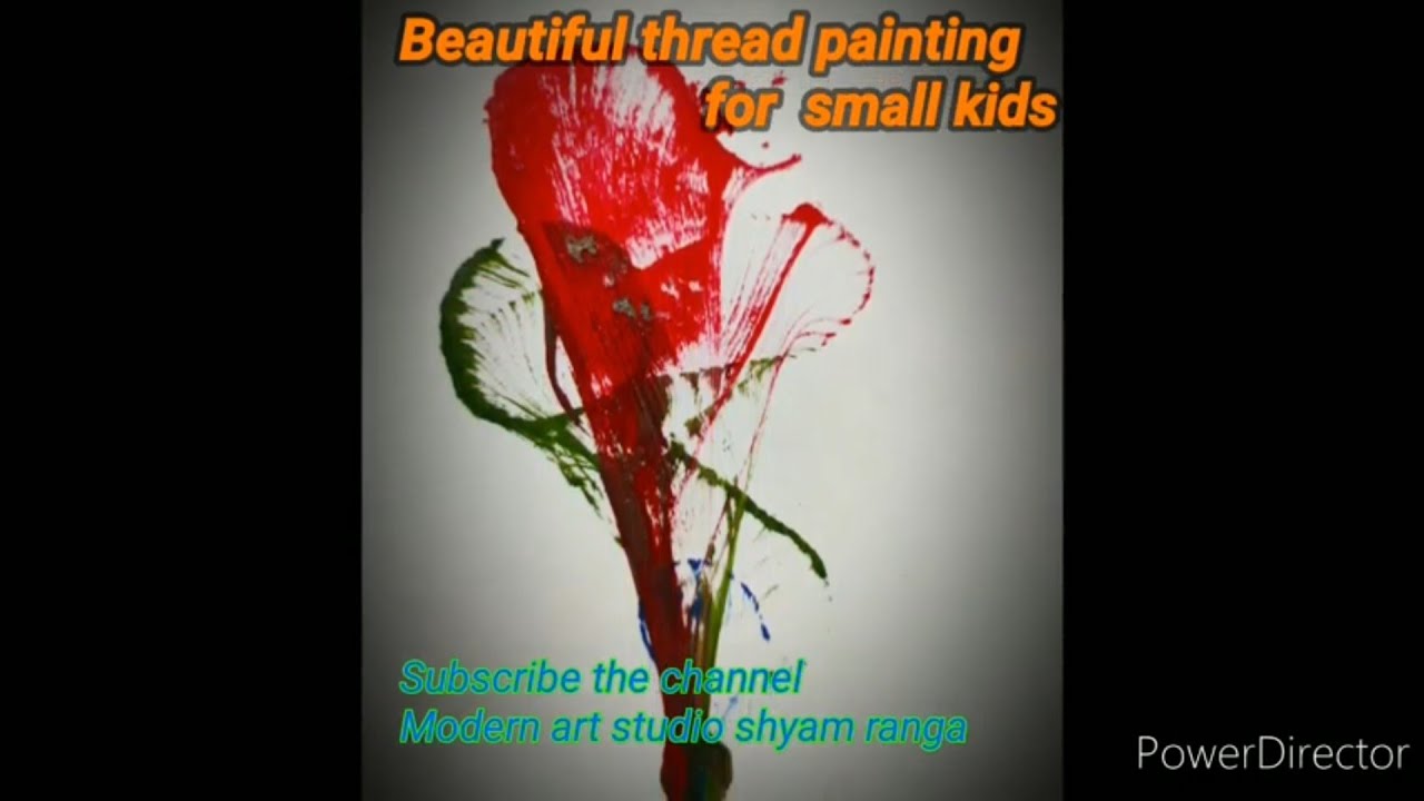 Thread painting | Thread activity | drawing for kids | Painting ...