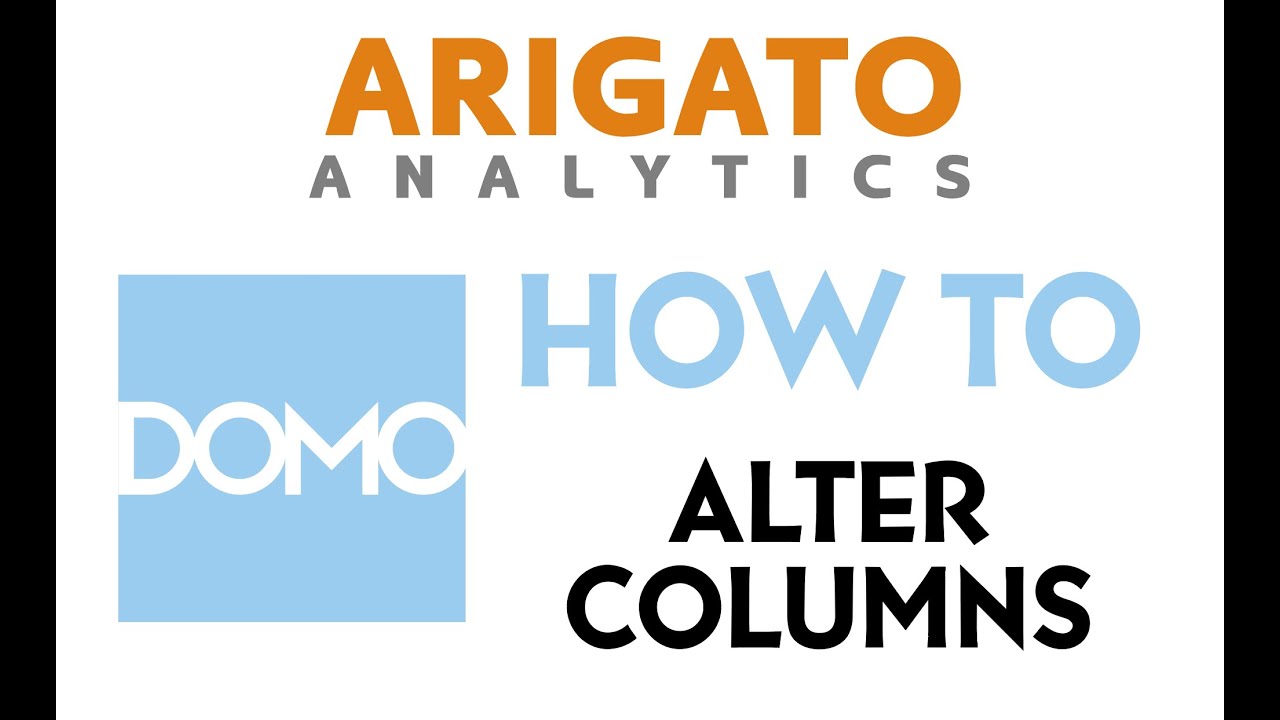 Domo: Using the Alter Columns Tile in Magic ETL - YouTube