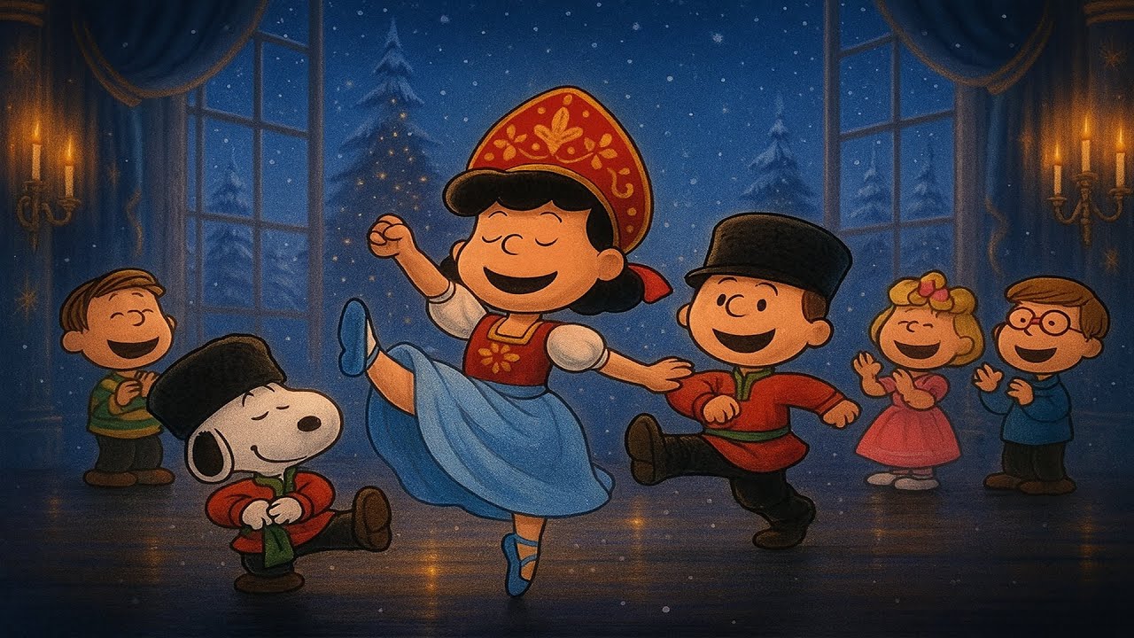 🎶 🩰 Russian Dance Trepak Clip with the Peanuts Gang - YouTube