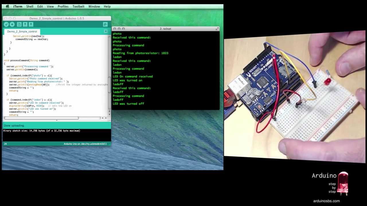 Arduino telnet server - mapolaX