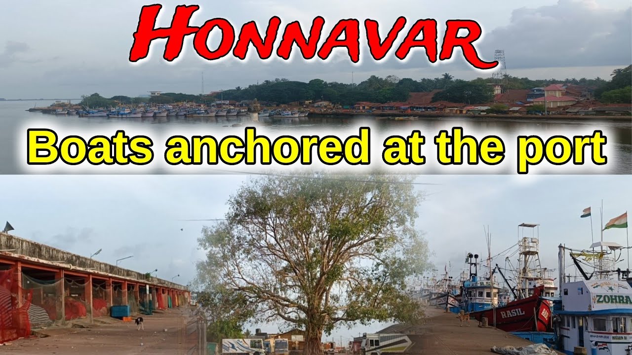Honnavar Boats anchored at the port | Ban on sea fishing for 61 days ...