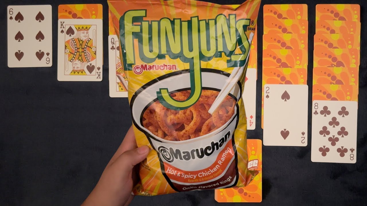 NEW Maruchan Funyuns ~ Snacks 'n' Solitaire ~ ASMR Solitaire #734 - YouTube